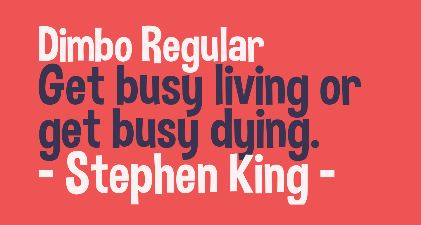Dimbo Regular free Font - What Font Is