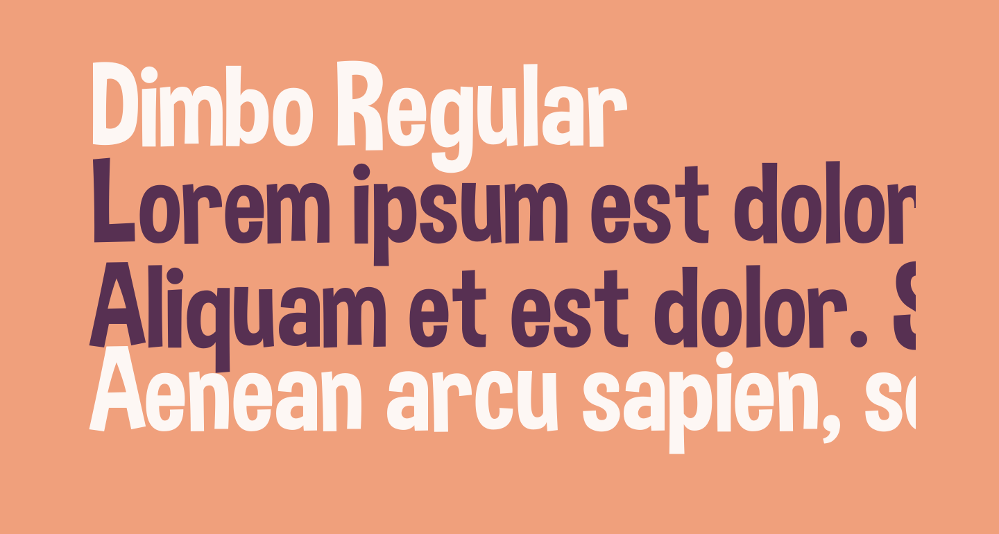 Dimbo Regular free Font - What Font Is