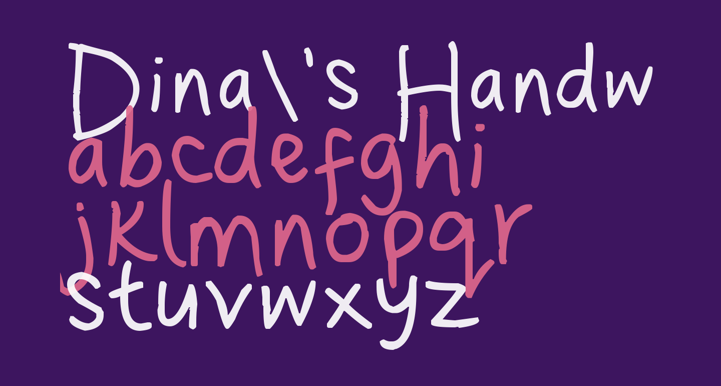 Dina\'s Handwriting free Font - What Font Is