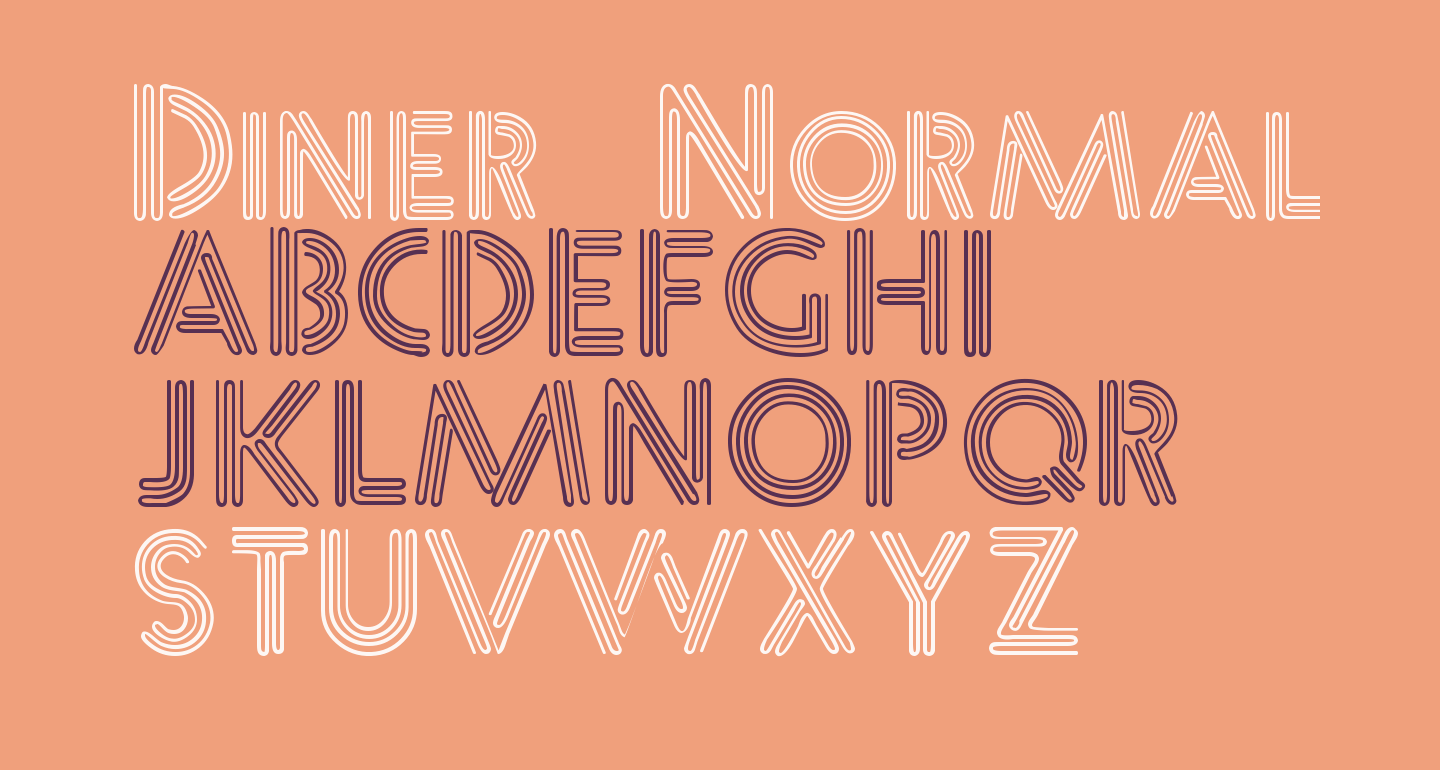 Diner Normal free Font - What Font Is