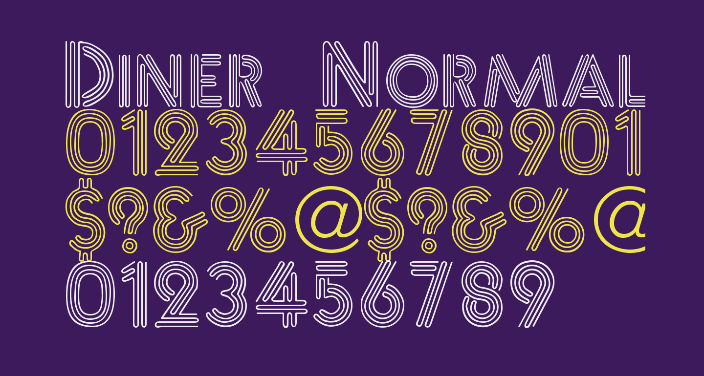 Diner Normal free Font - What Font Is