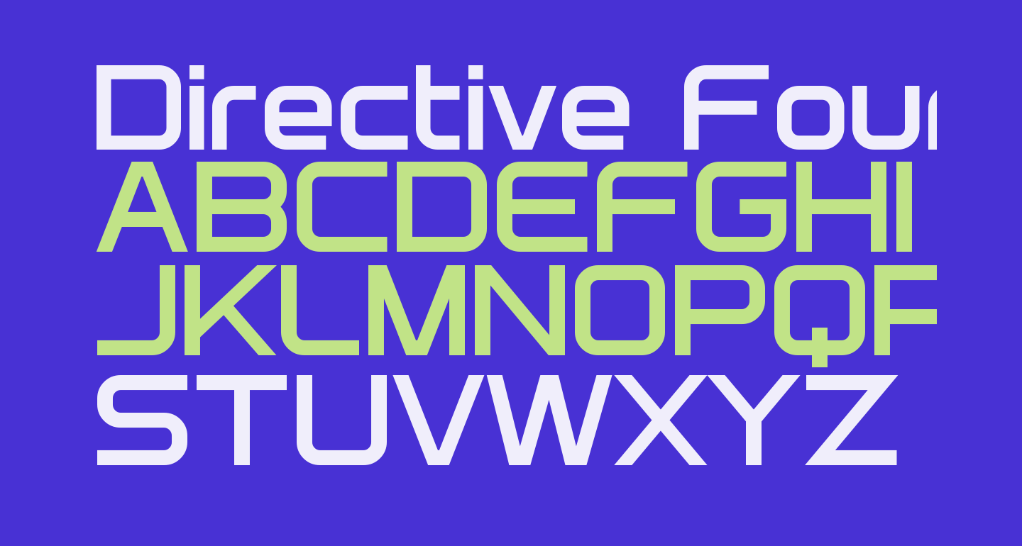 Directive Four Bold free Font - What Font Is