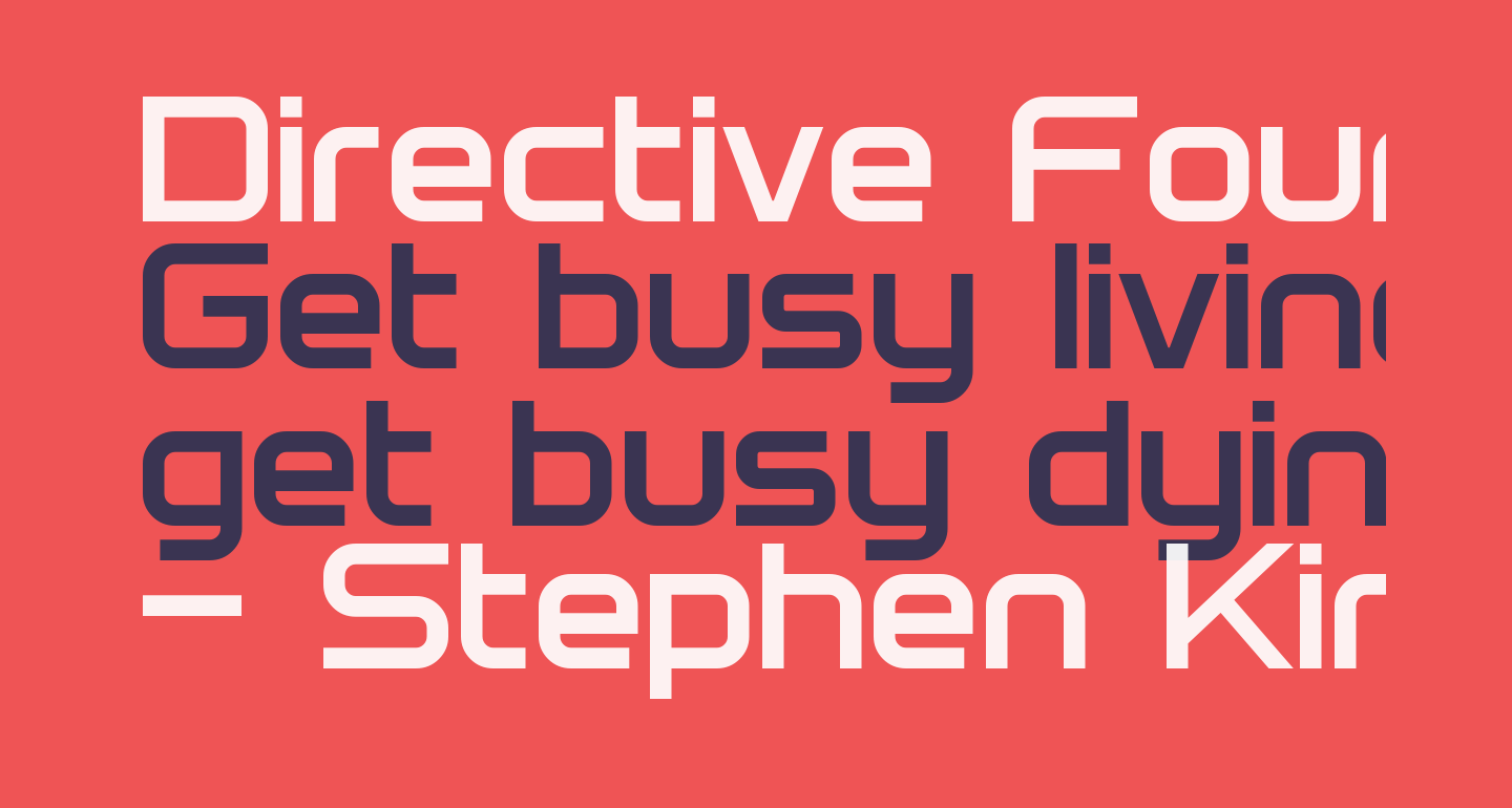 Directive Four Bold free Font - What Font Is