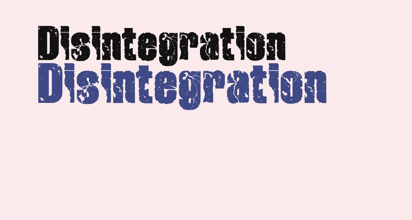 Disintegration free Font - What Font Is