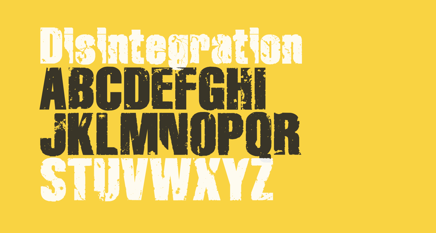 Disintegration free Font - What Font Is