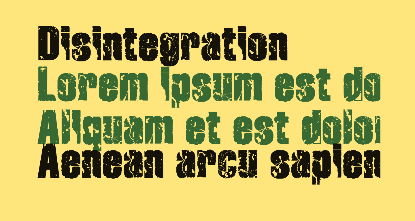 Disintegration free Font - What Font Is
