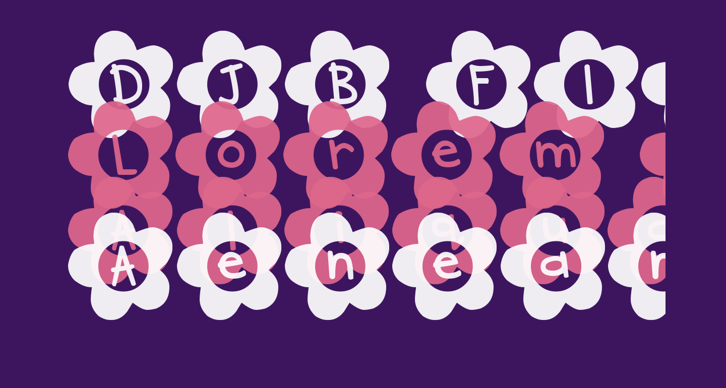 DJB Flower Power free Font - What Font Is