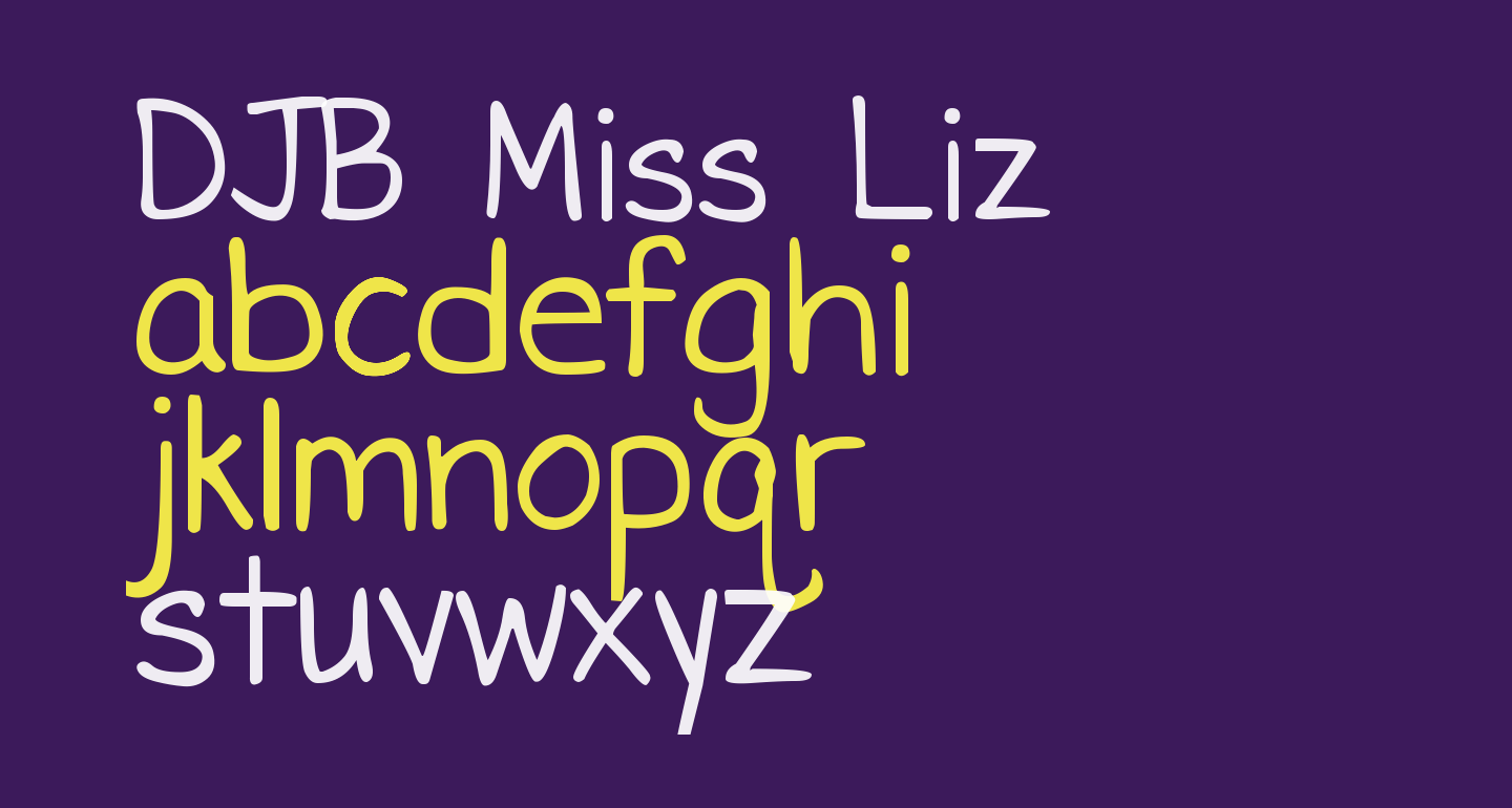 DJB Miss Liz free Font - What Font Is