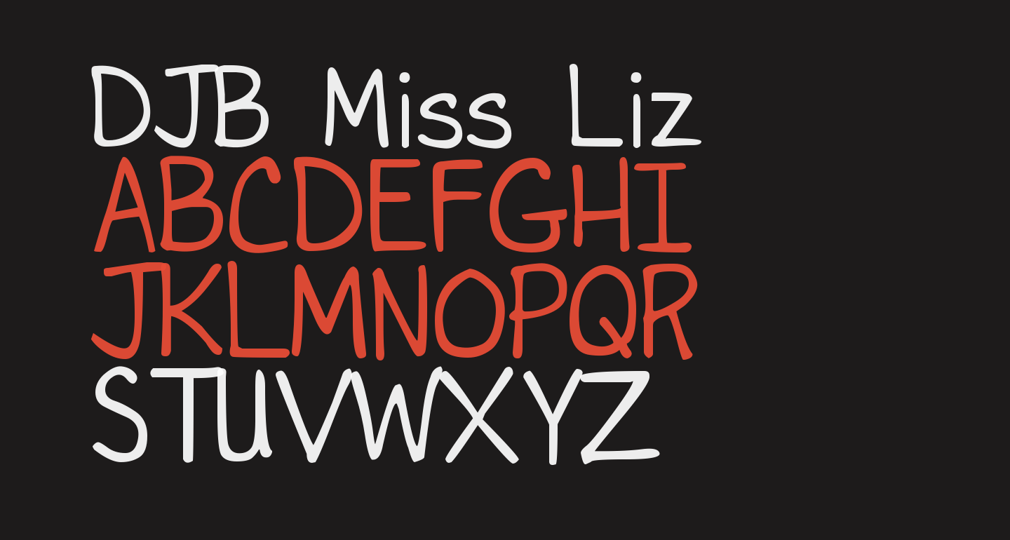 DJB Miss Liz free Font - What Font Is