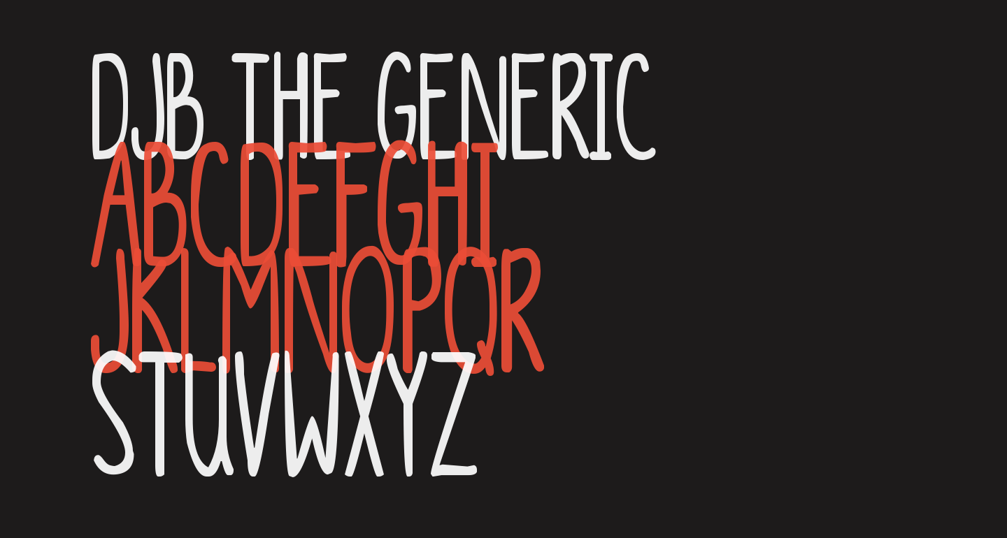 DJB The Generic free Font - What Font Is