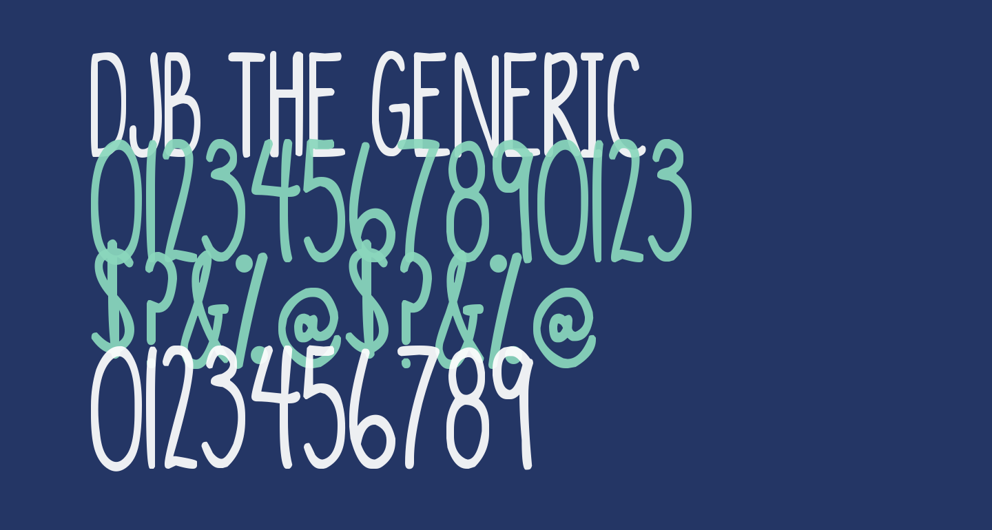 DJB The Generic free Font - What Font Is