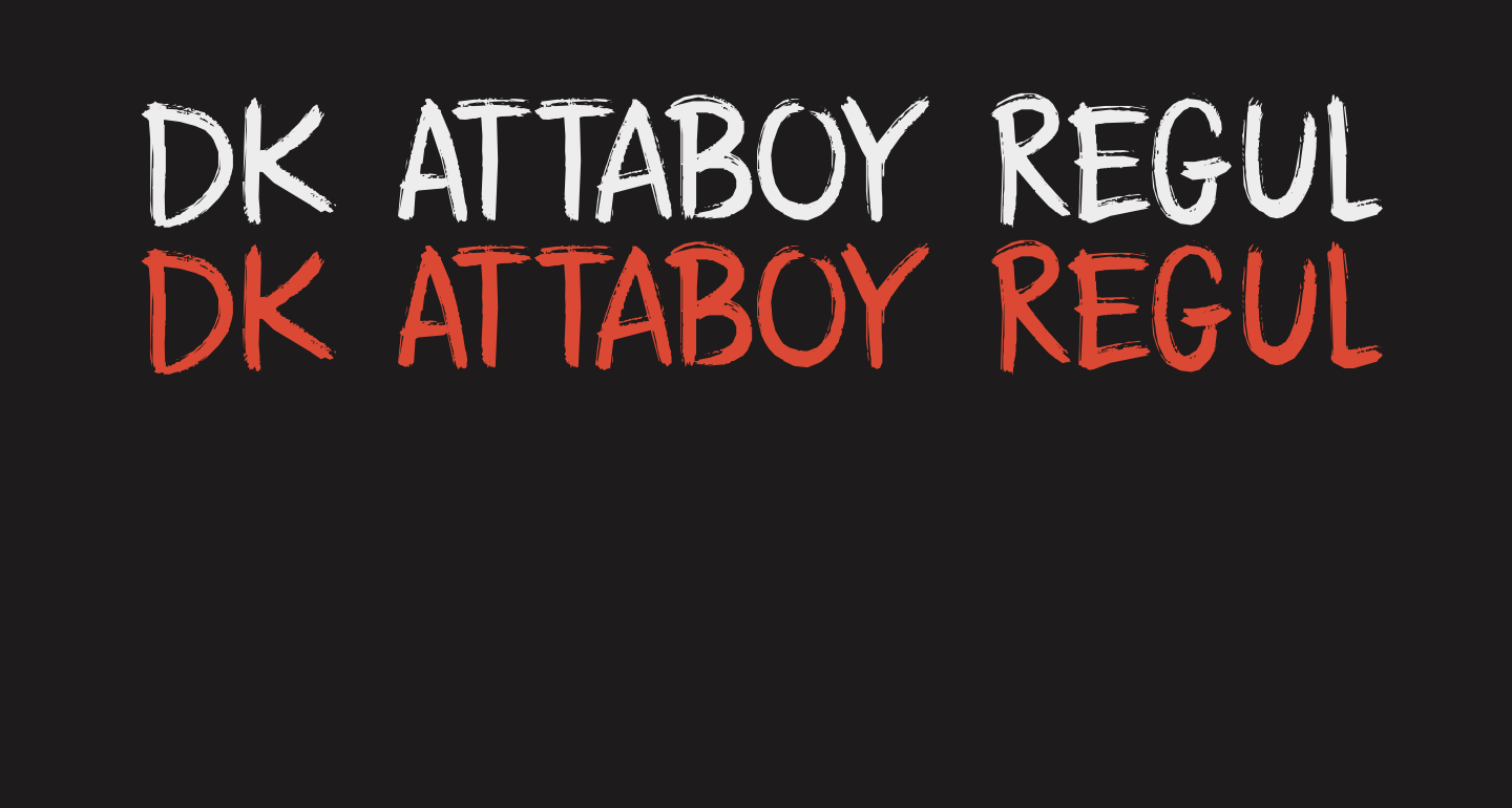 DK Attaboy Regular free Font - What Font Is