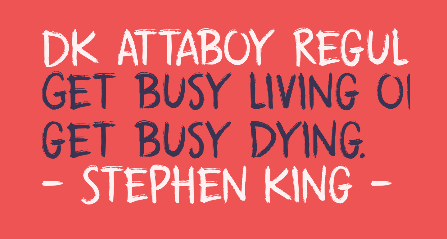 DK Attaboy Regular free Font - What Font Is