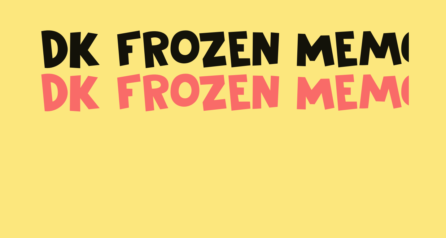 DK Frozen Memory Regular free Font - What Font Is