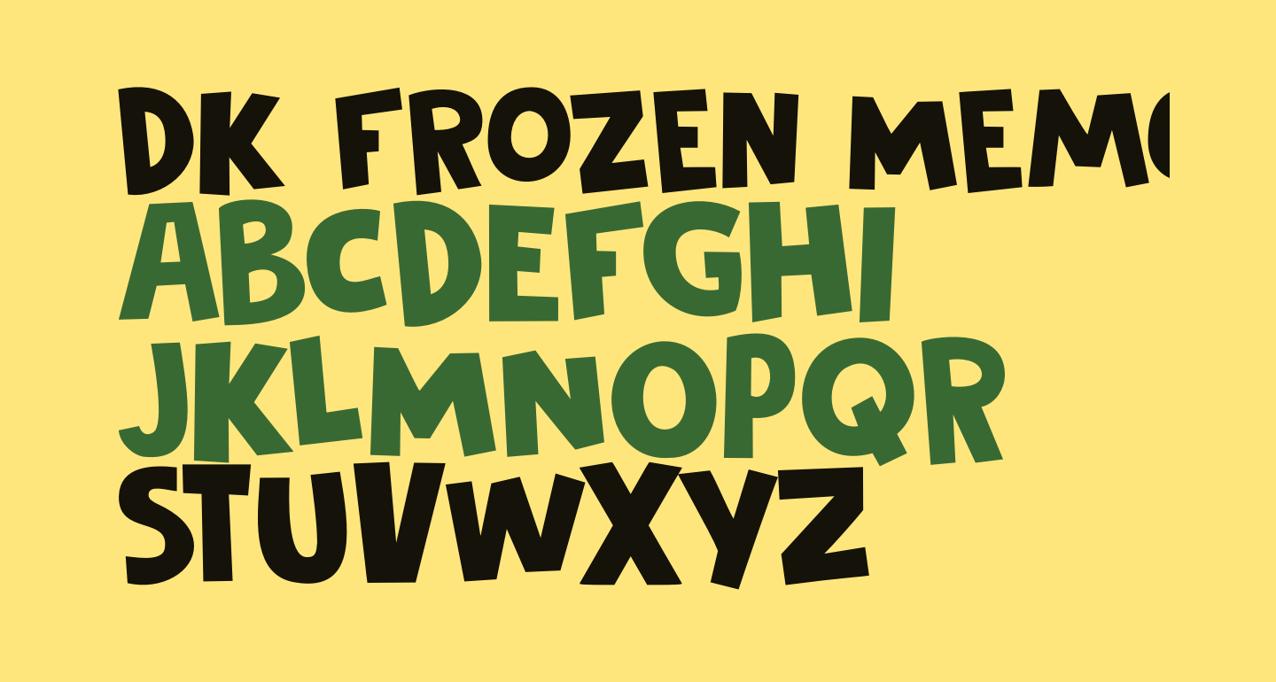 DK Frozen Memory Regular free Font - What Font Is