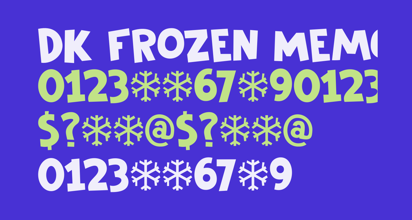 DK Frozen Memory Regular free Font - What Font Is