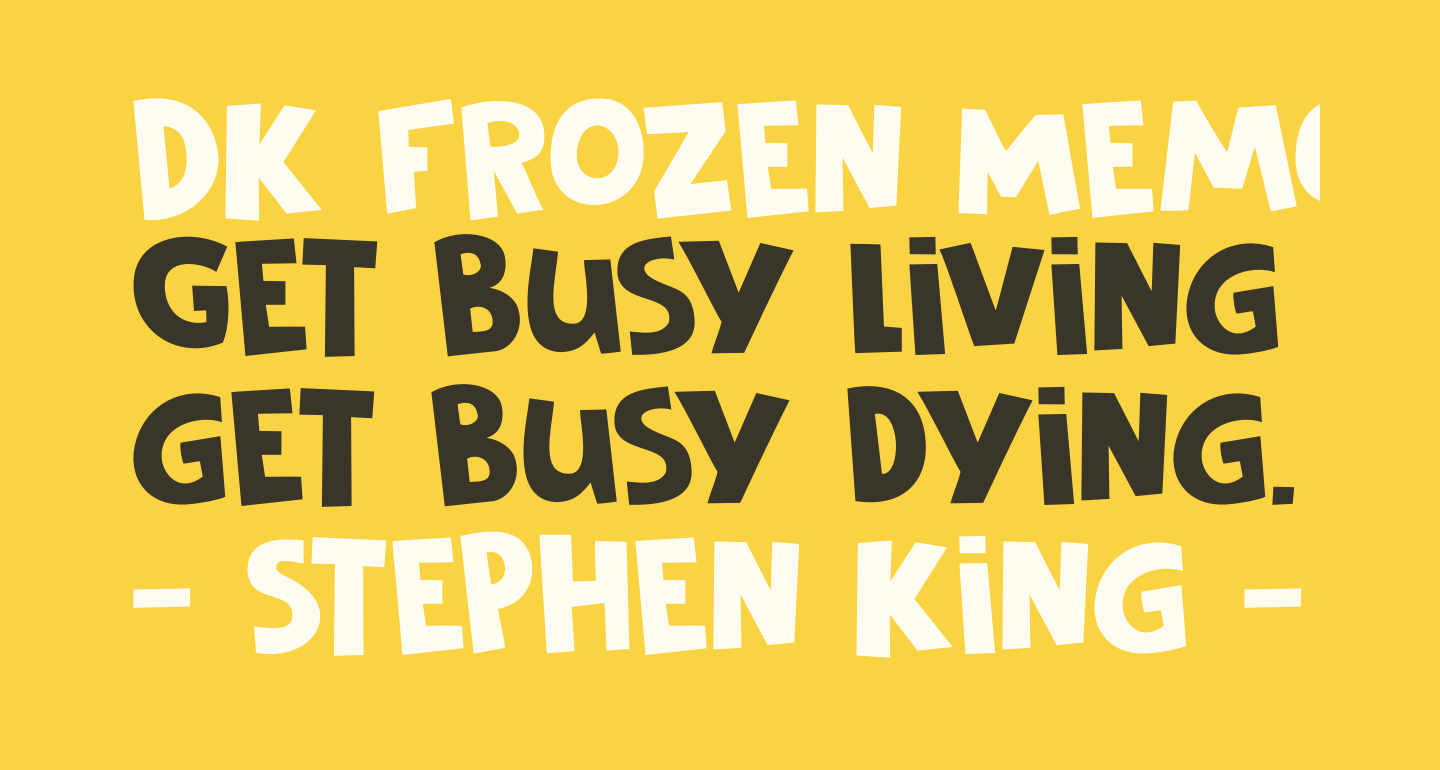 DK Frozen Memory Regular free Font - What Font Is