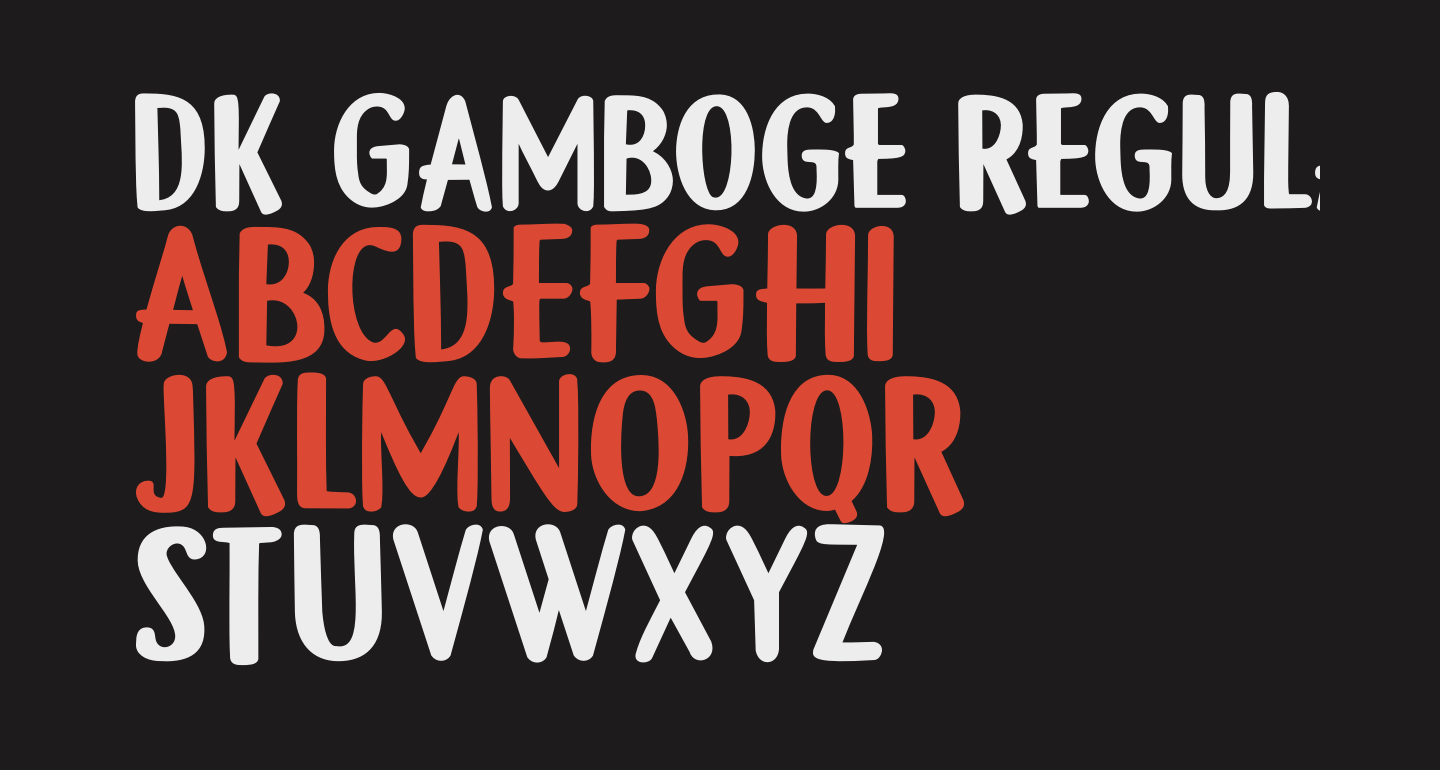 DK Gamboge Regular free Font - What Font Is