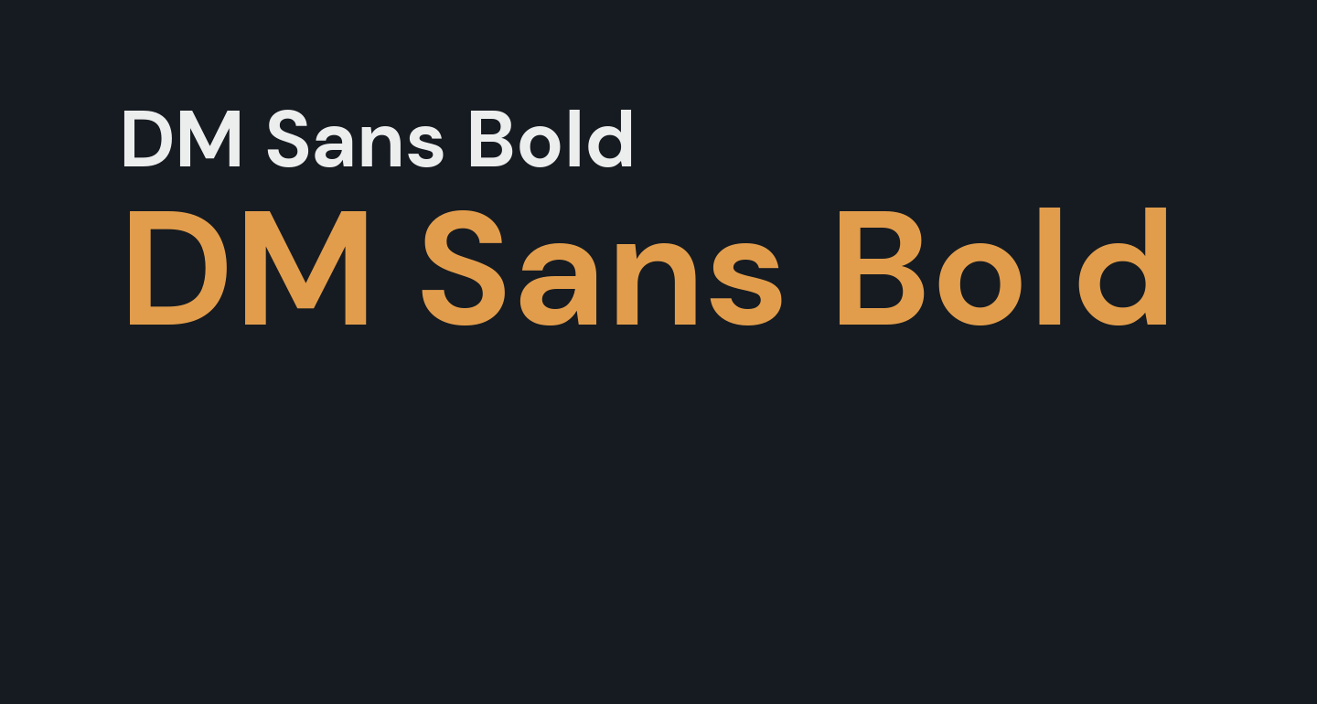 DM Sans Bold free Font - What Font Is