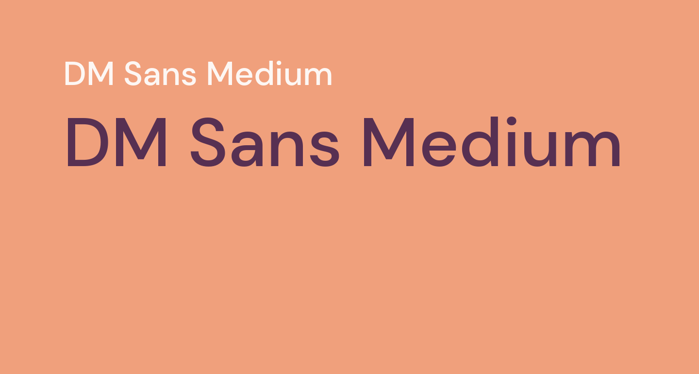 DM Sans Medium free Font - What Font Is