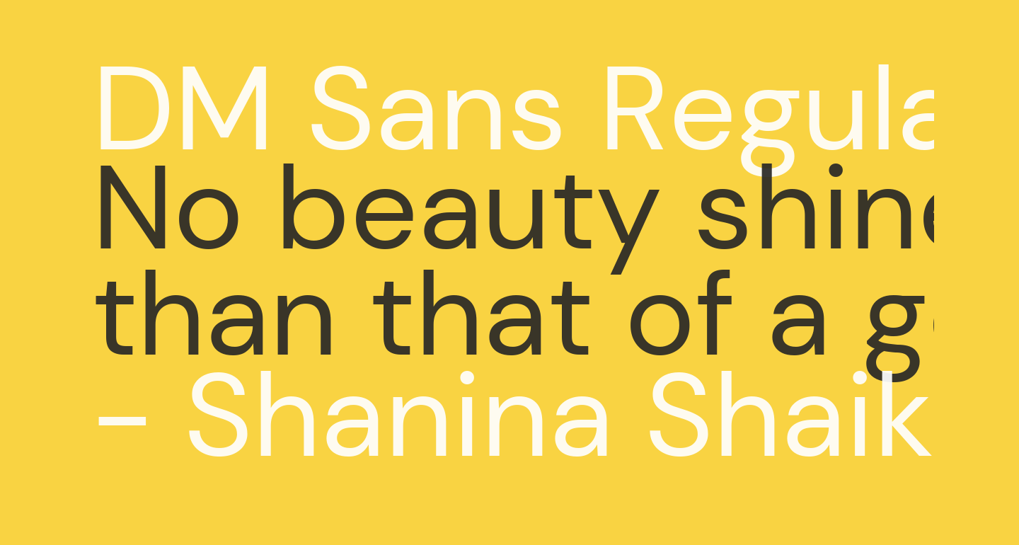 DM Sans Regular free Font - What Font Is