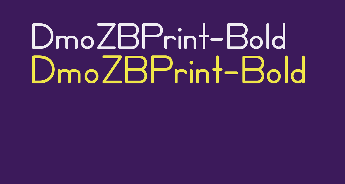DmoZBPrint-Bold free Font - What Font Is