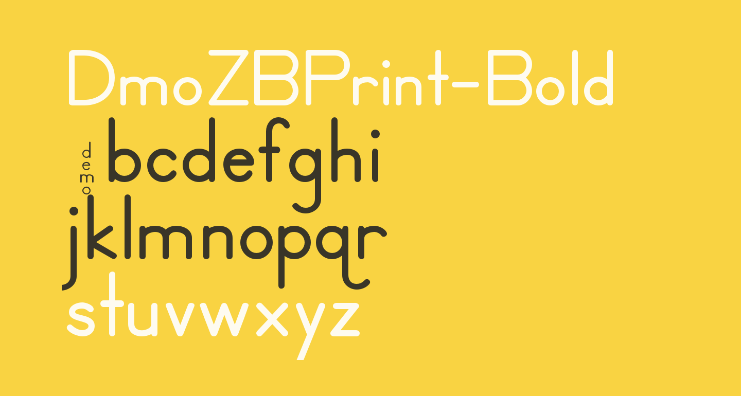 DmoZBPrint-Bold free Font - What Font Is
