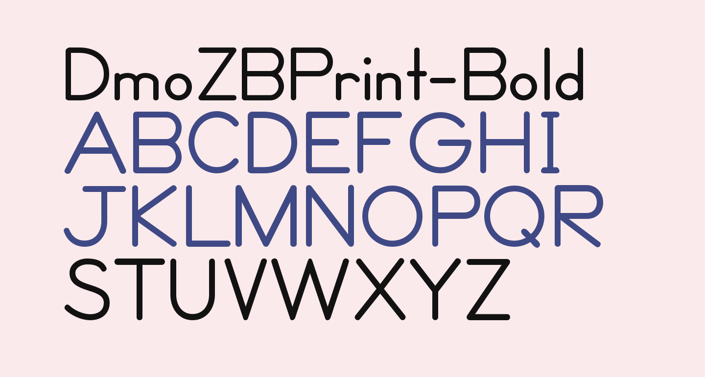 DmoZBPrint-Bold free Font - What Font Is