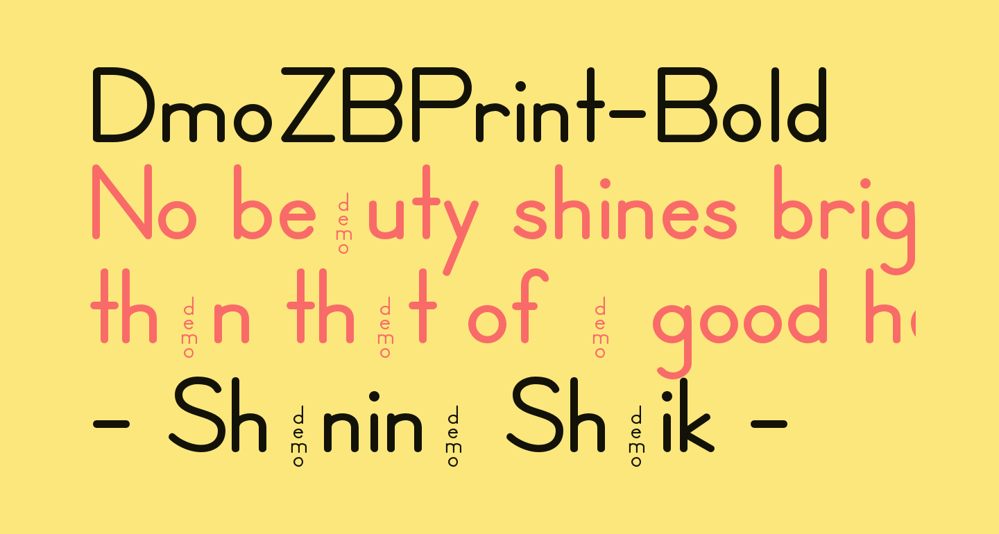 DmoZBPrint-Bold free Font - What Font Is