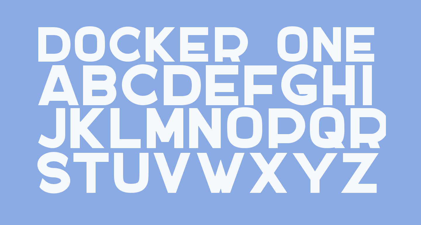 DOCKER ONE free Font - What Font Is