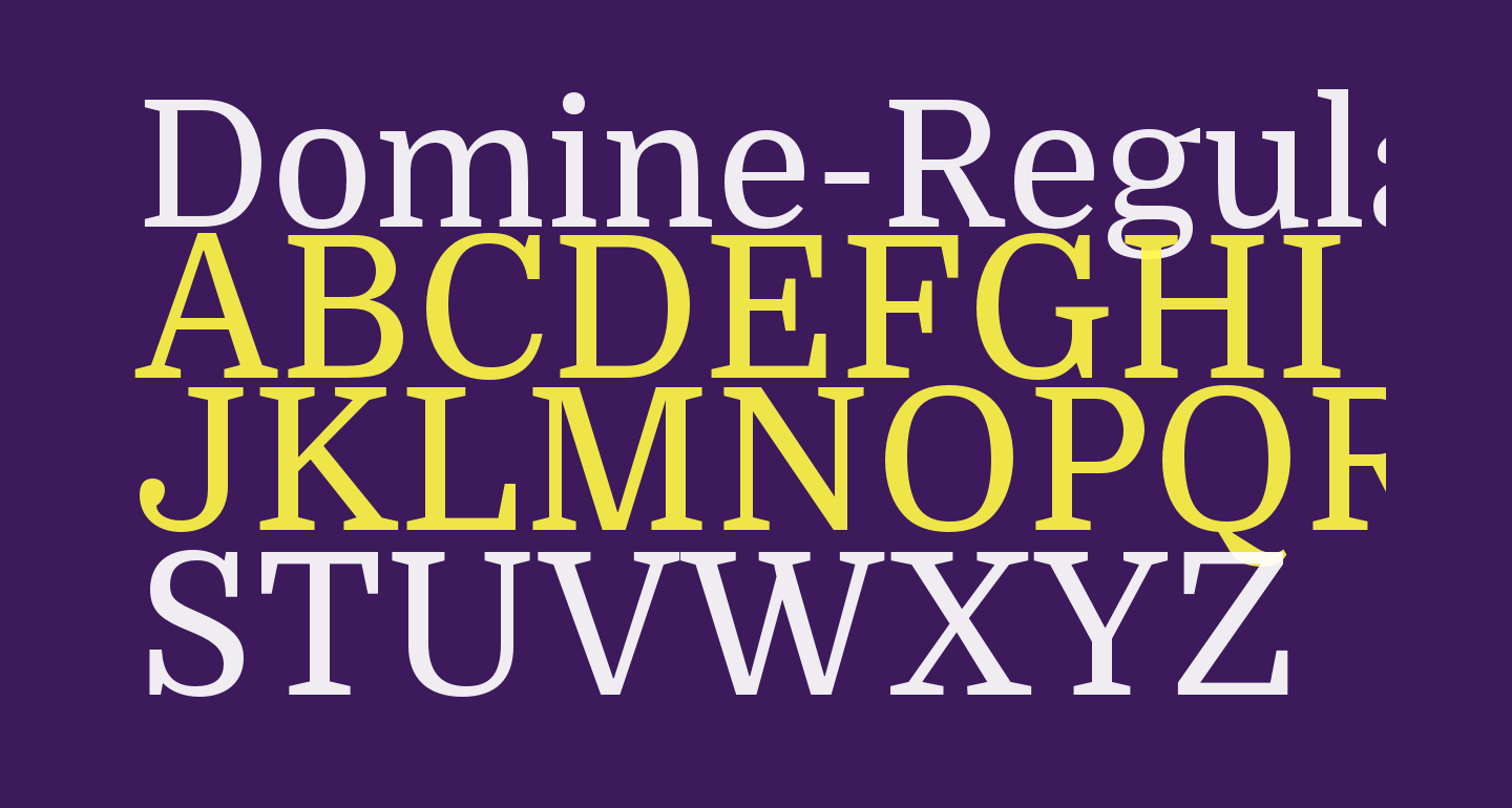Domine-Regular free Font - What Font Is