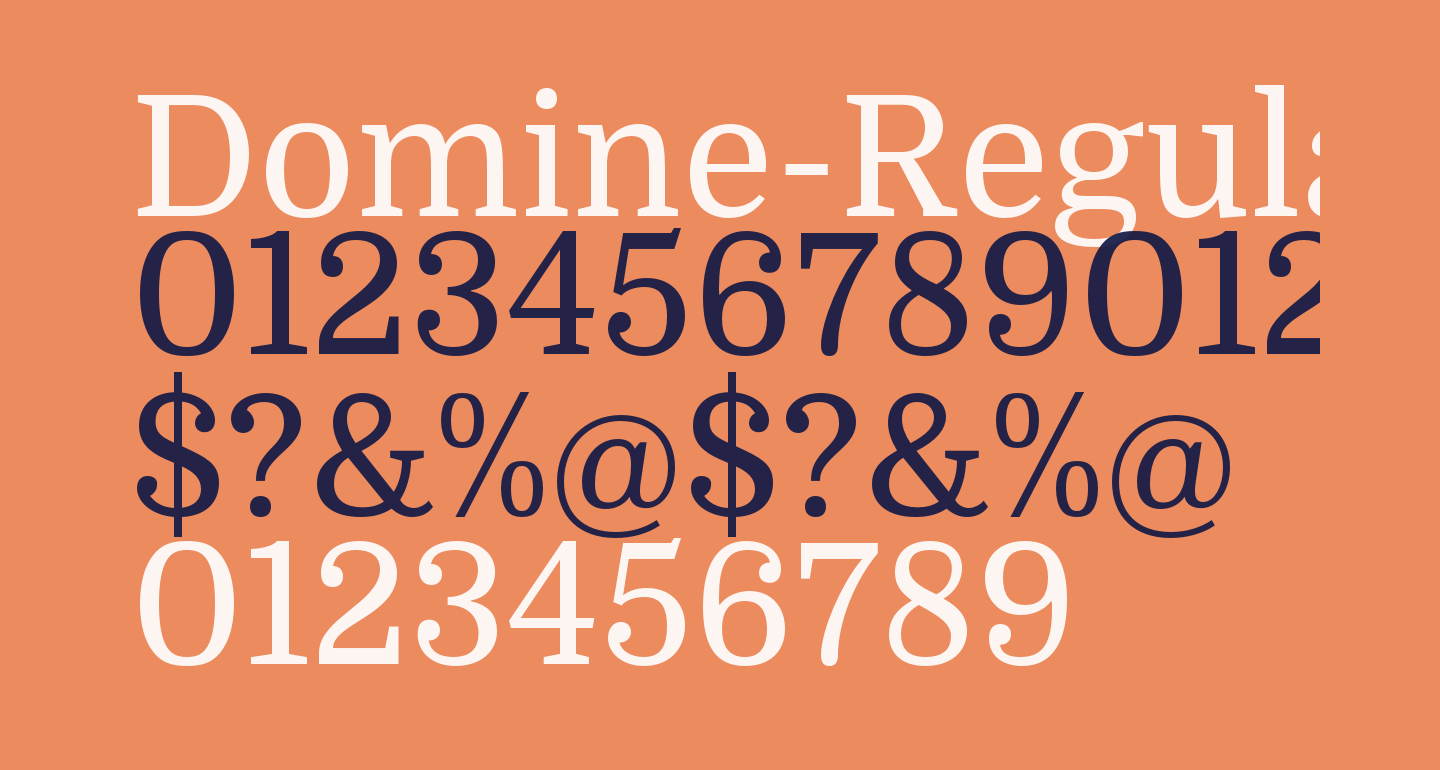 Domine-Regular free Font - What Font Is