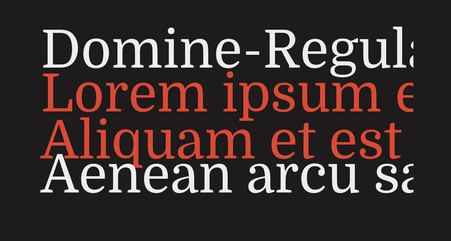 Domine-Regular free Font - What Font Is