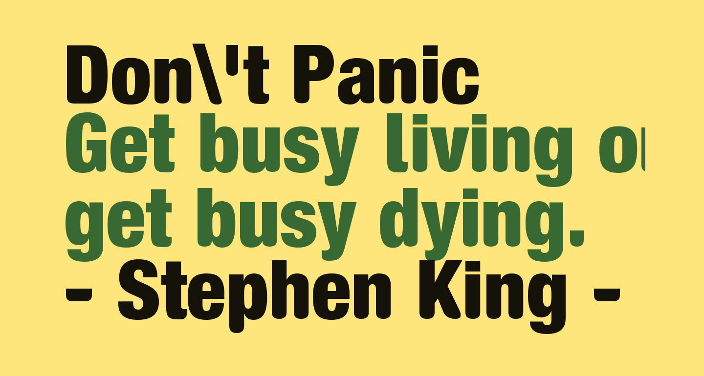 Don\'t Panic free Font - What Font Is