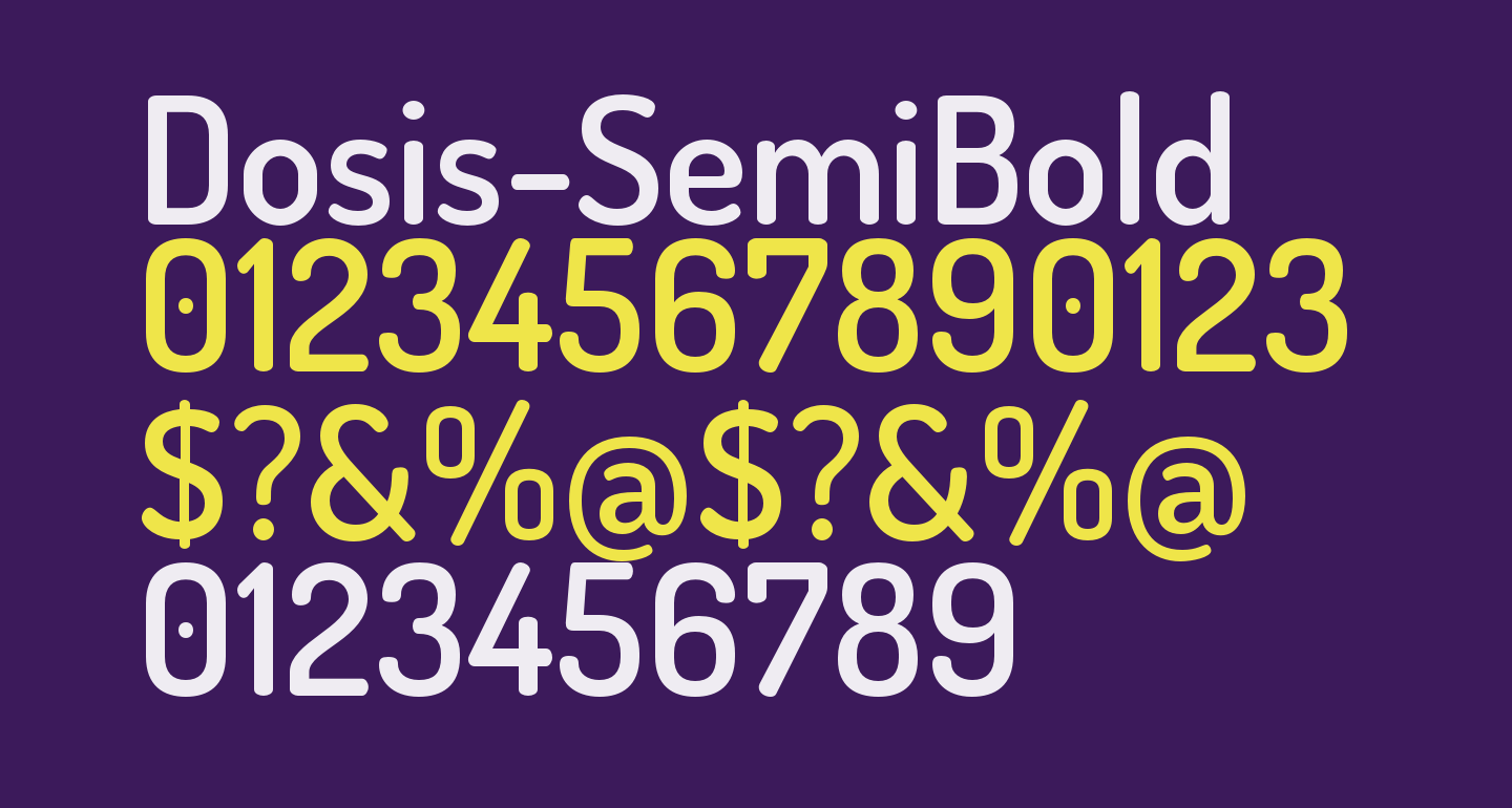 Dosis-SemiBold free Font - What Font Is