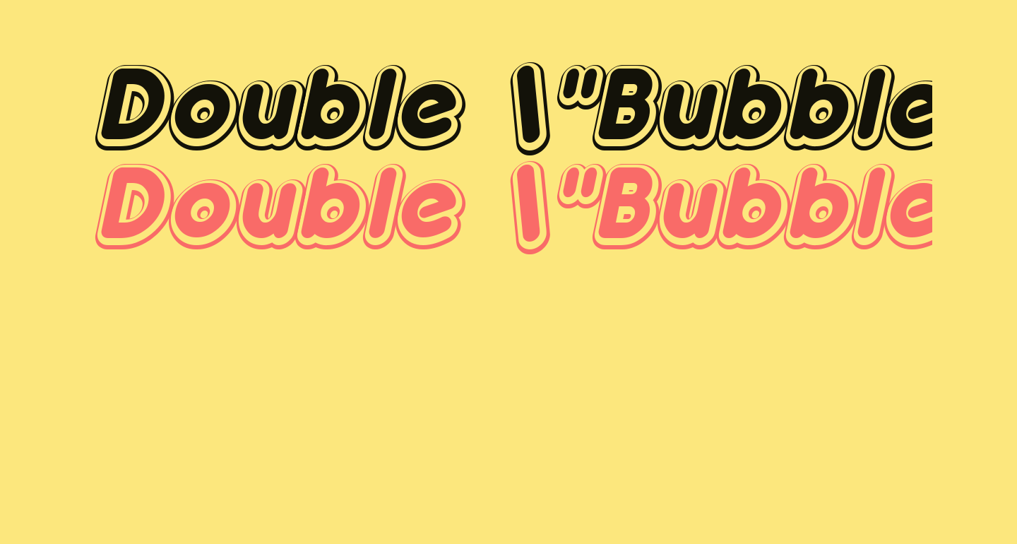 Double \'Bubble Shadow Italic free Font - What Font Is