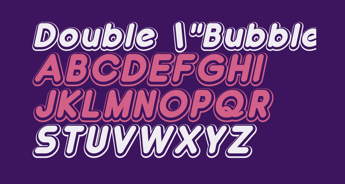 Double \'Bubble Shadow Italic free Font - What Font Is