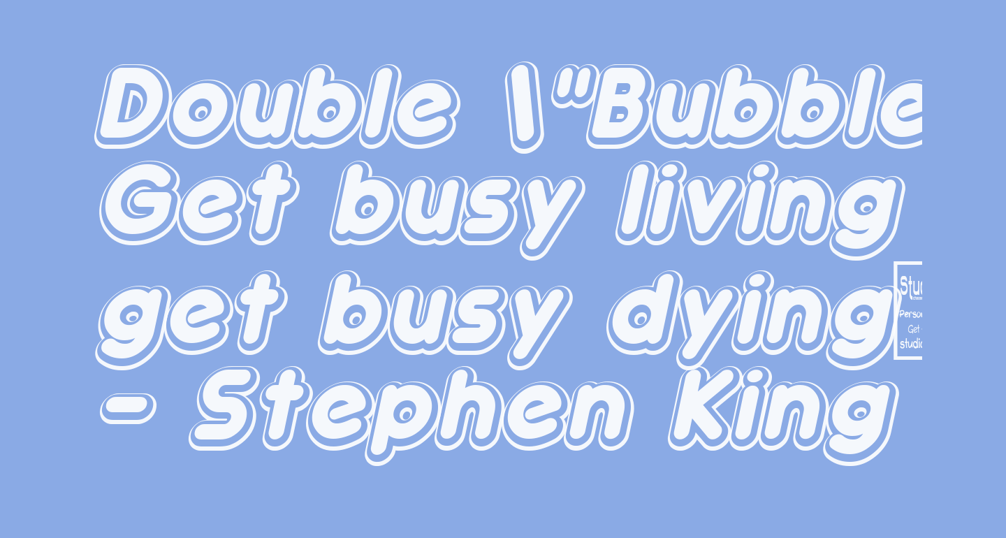 Double \'Bubble Shadow Italic free Font - What Font Is