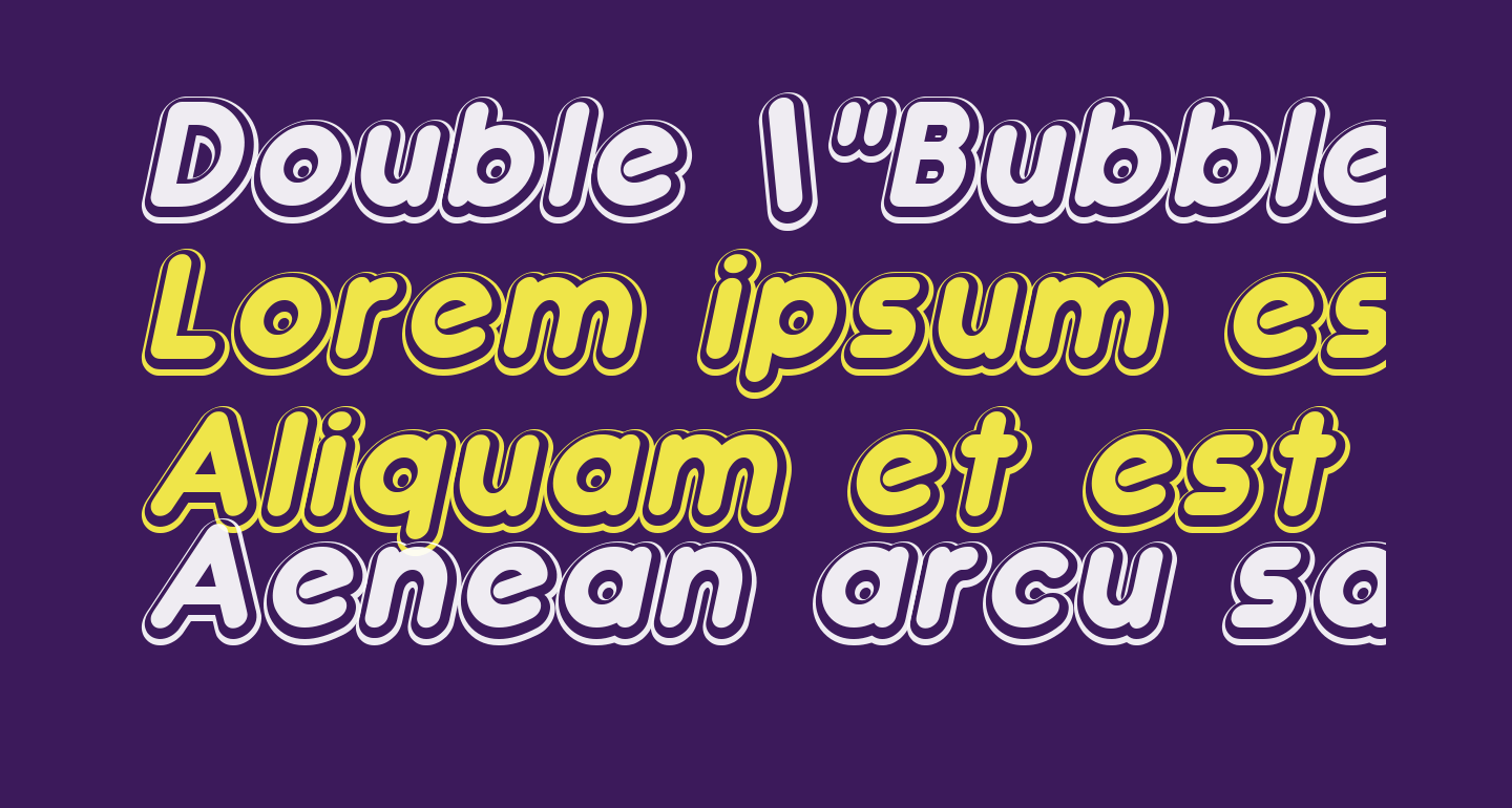 Double \'Bubble Shadow Italic free Font - What Font Is