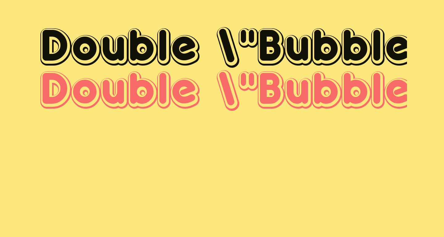 Double \'Bubble Shadow free Font - What Font Is