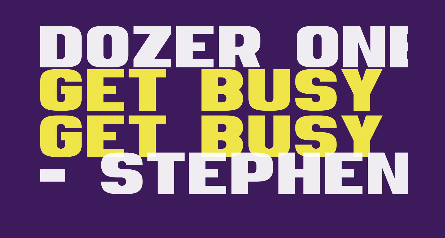 Dozer One free Font - What Font Is