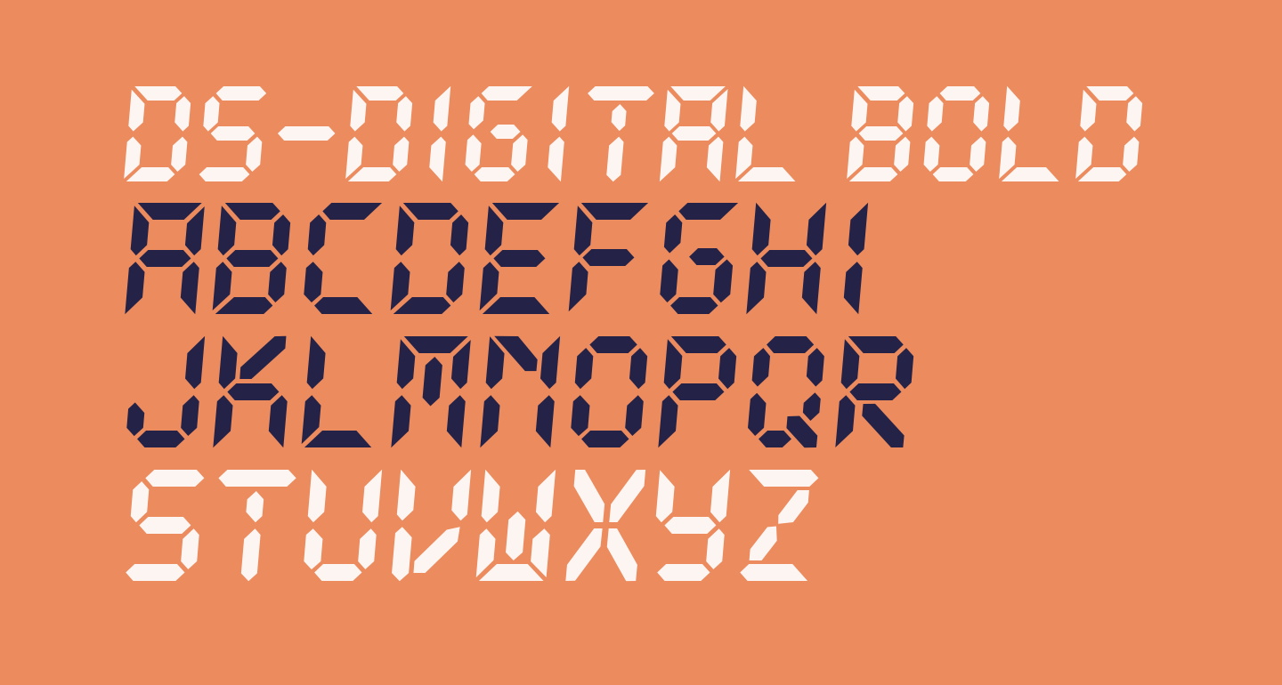 DS-Digital Bold Italic free Font - What Font Is