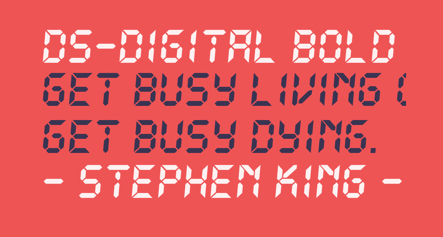 DS-Digital Bold Italic free Font - What Font Is