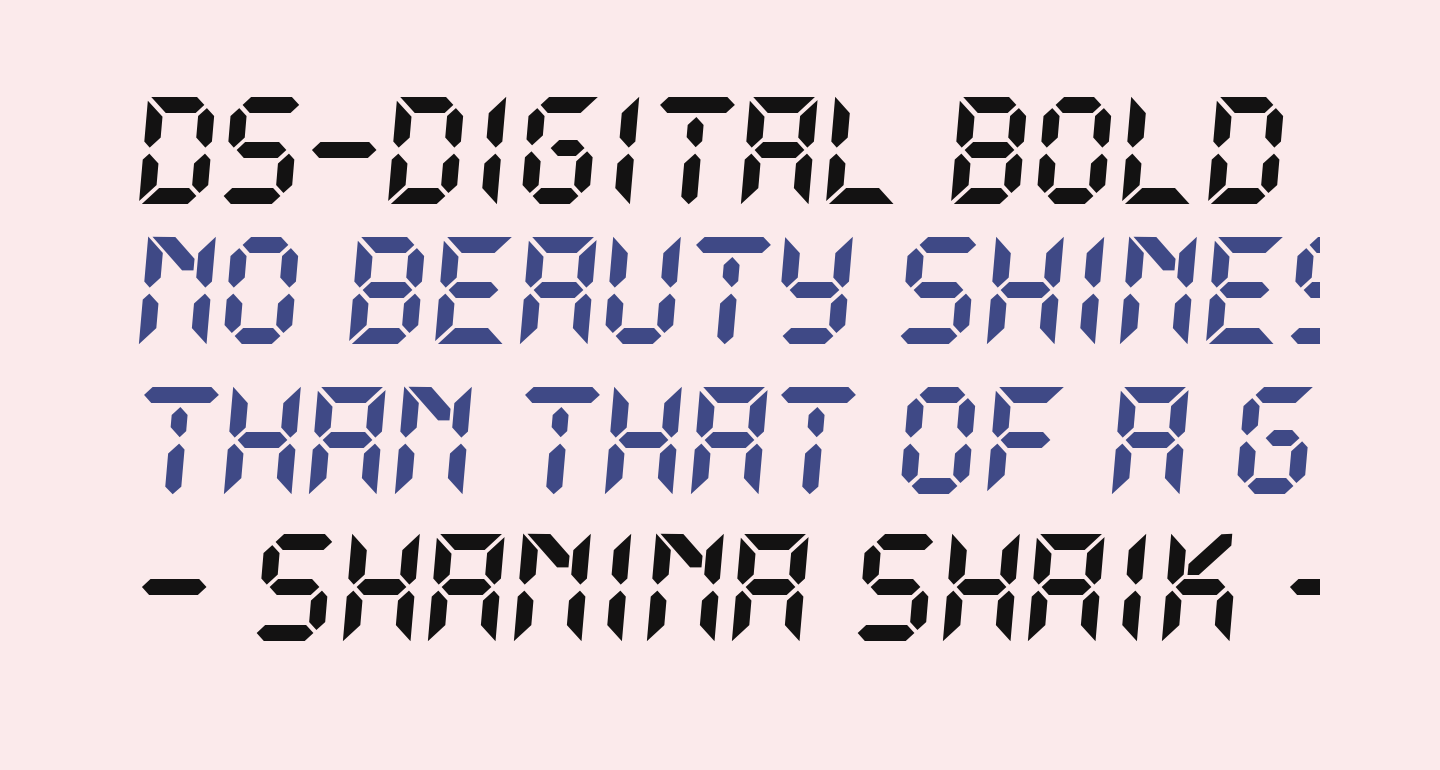 DS-Digital Bold Italic free Font - What Font Is
