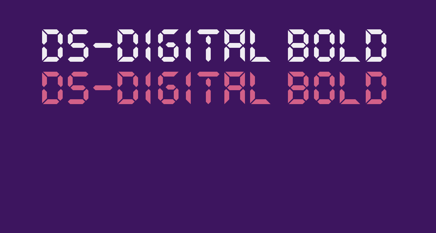 DS-Digital Bold free Font - What Font Is