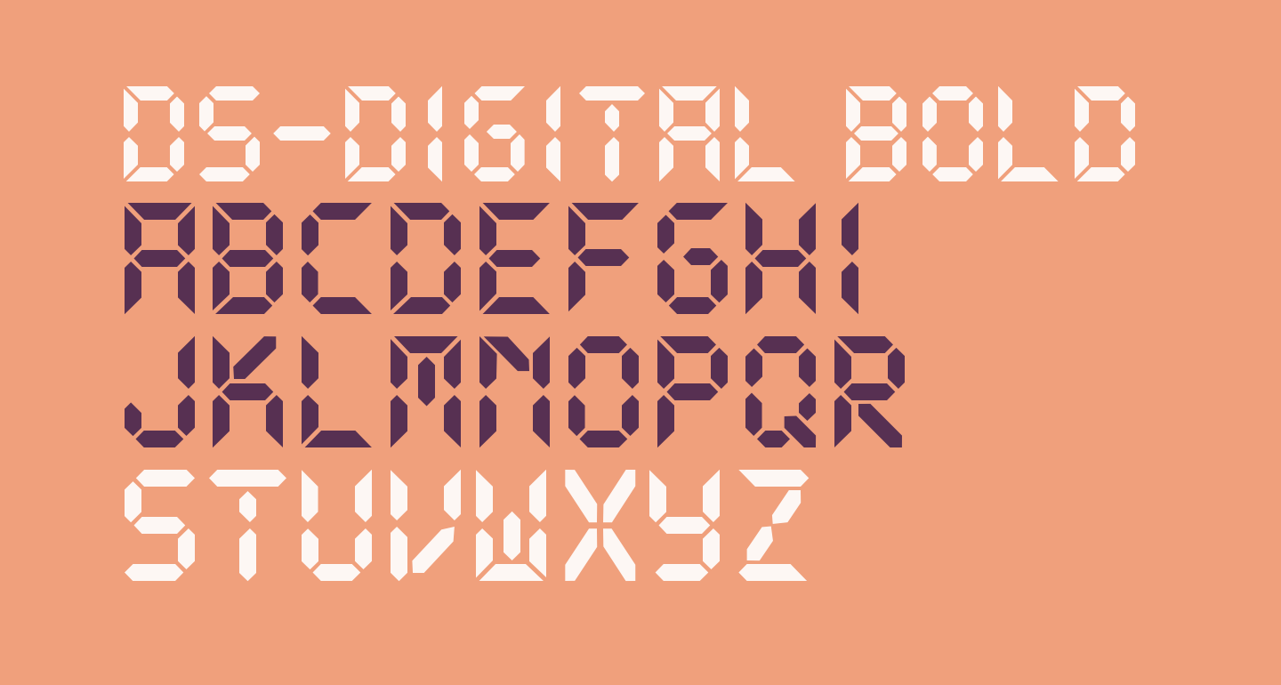 DS-Digital Bold free Font - What Font Is