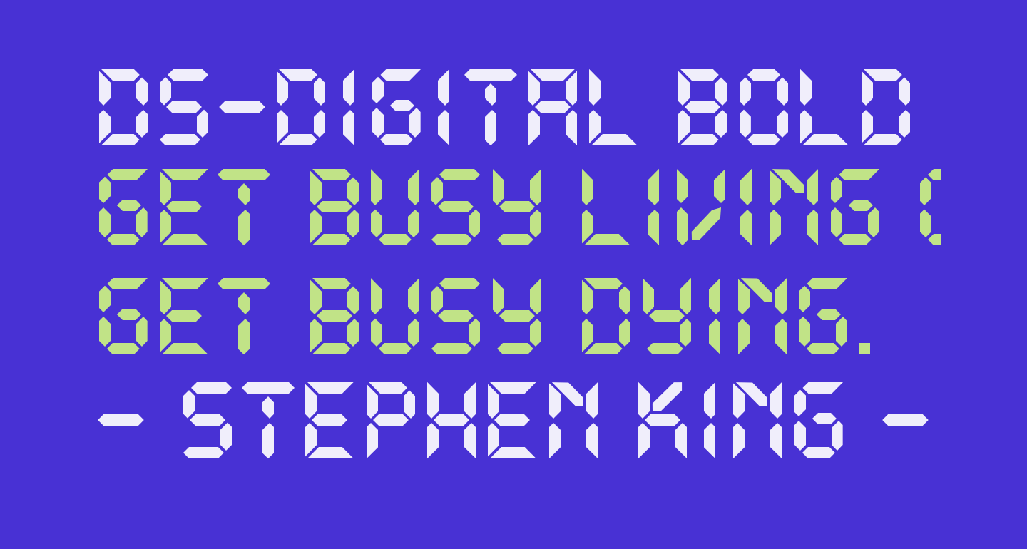 DS-Digital Bold free Font - What Font Is