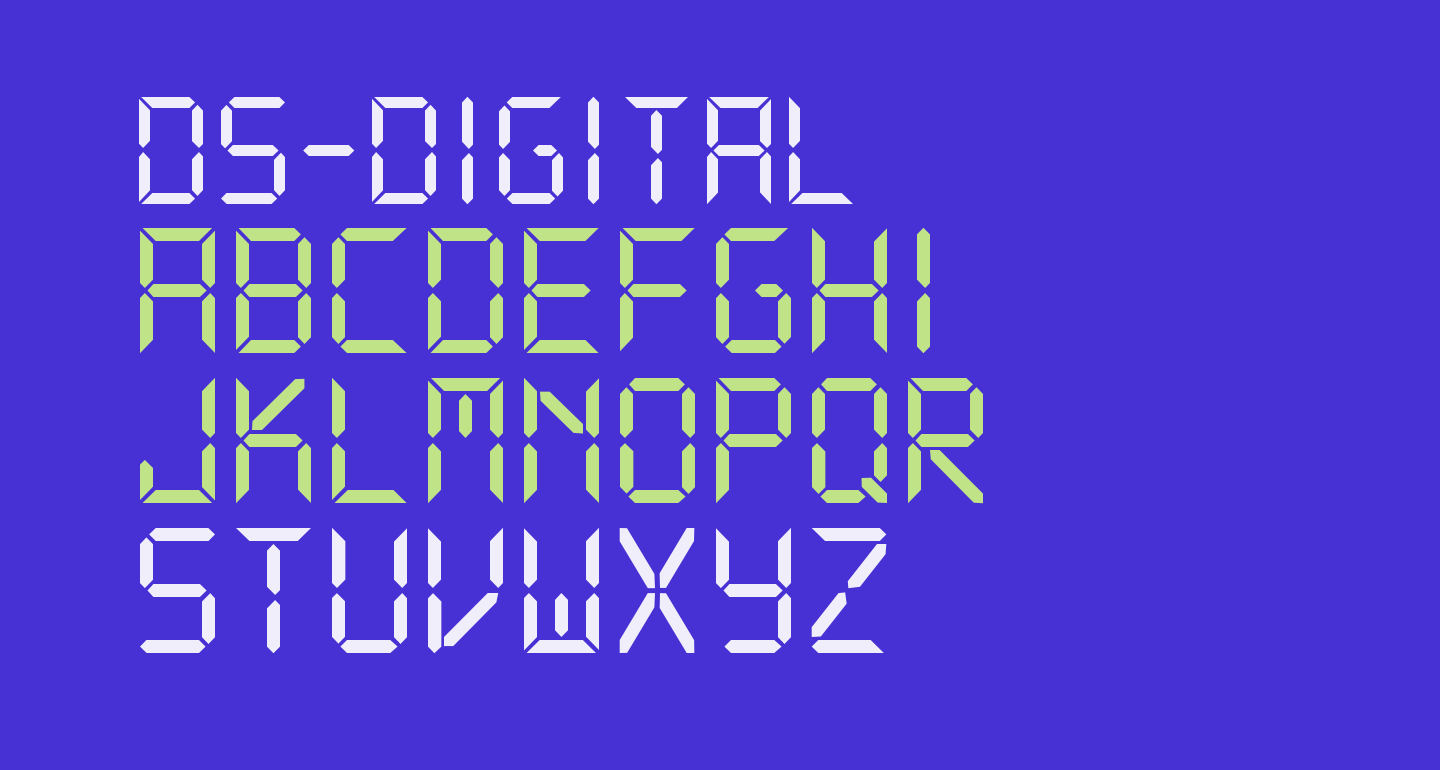 DS-Digital free Font - What Font Is