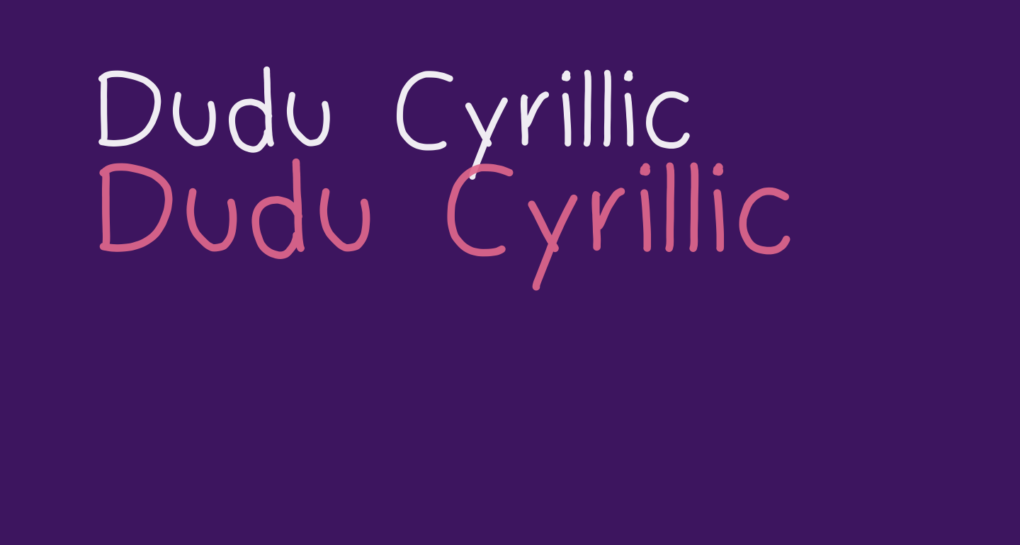 Dudu Cyrillic free Font - What Font Is
