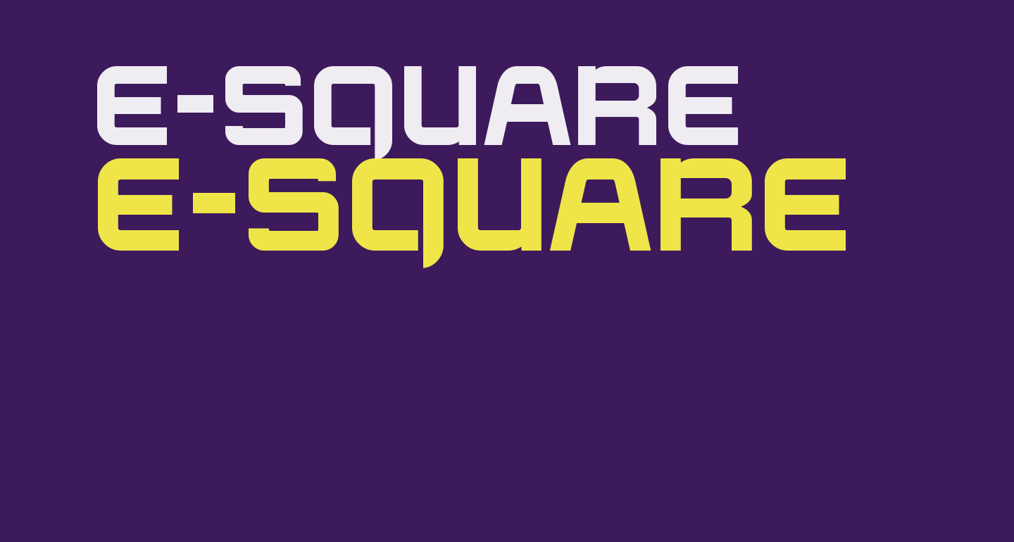 E-SQUARE free Font - What Font Is
